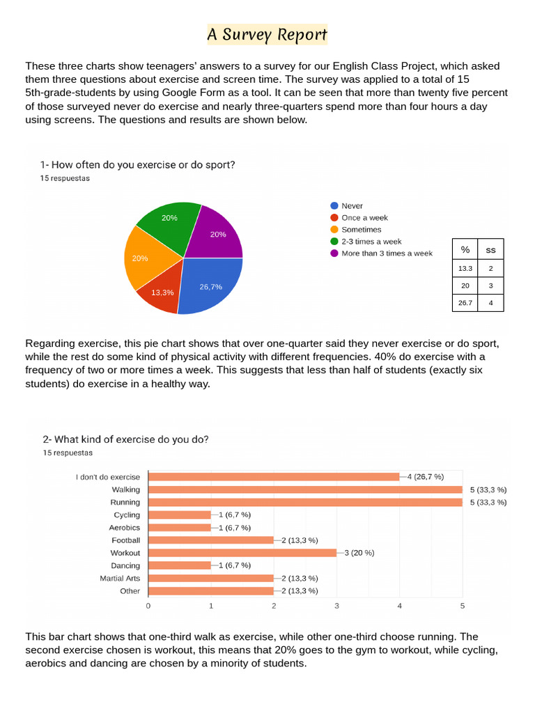 A Survey Report Text | PDF