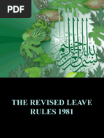 Revised Leave Rules 1981 Pakistan | PDF