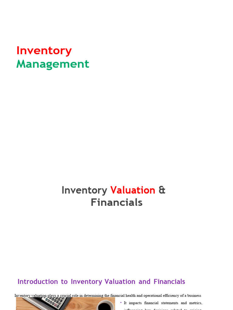 Inventory Valuation and Financials | PDF | Cost Of Goods Sold | Inventory