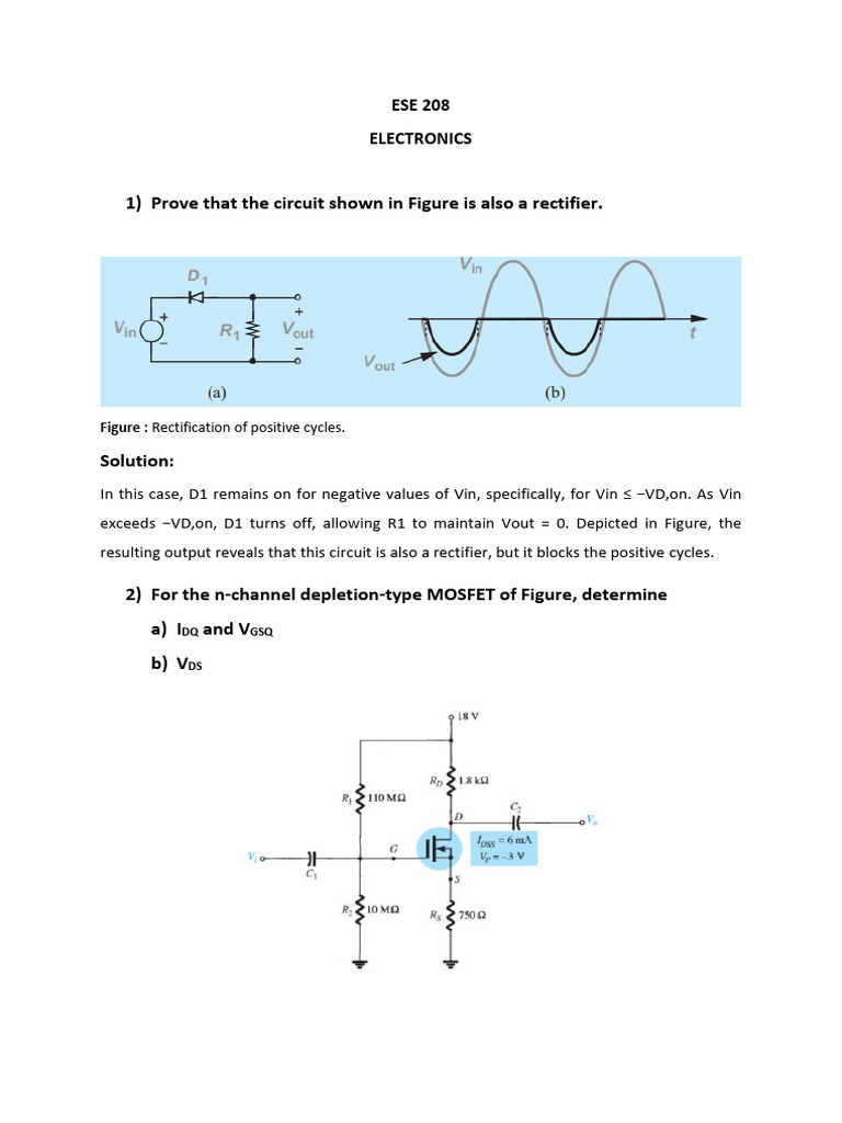 Electronics Circuit Analysis Tasks | PDF