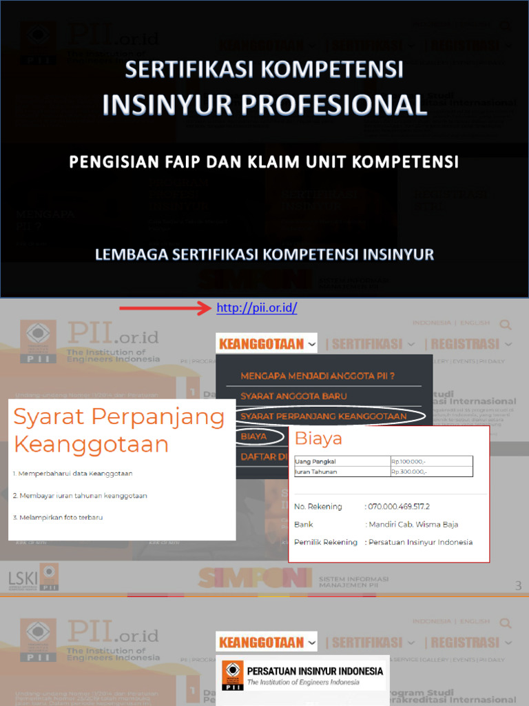Panduan Pengisian FAIP Sertifikasi Insinyur | PDF