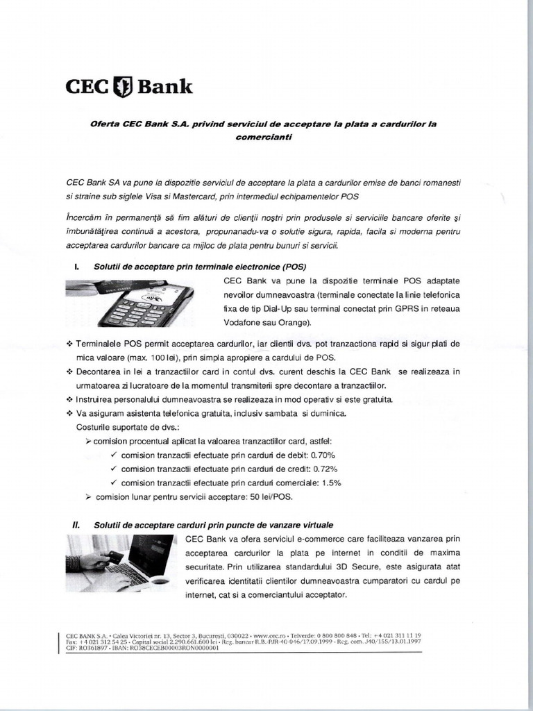 Oferta Pos Cec Bank | PDF
