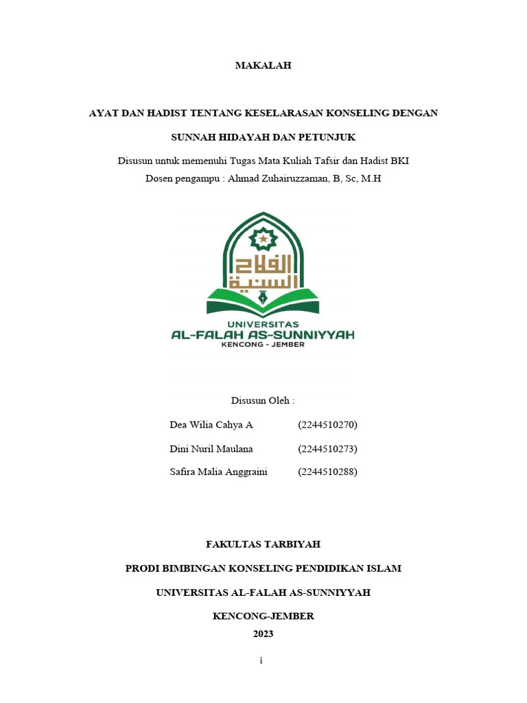 Tafsir Dan Hadist Bki Kel.6 | PDF | Agama & Spiritualitas