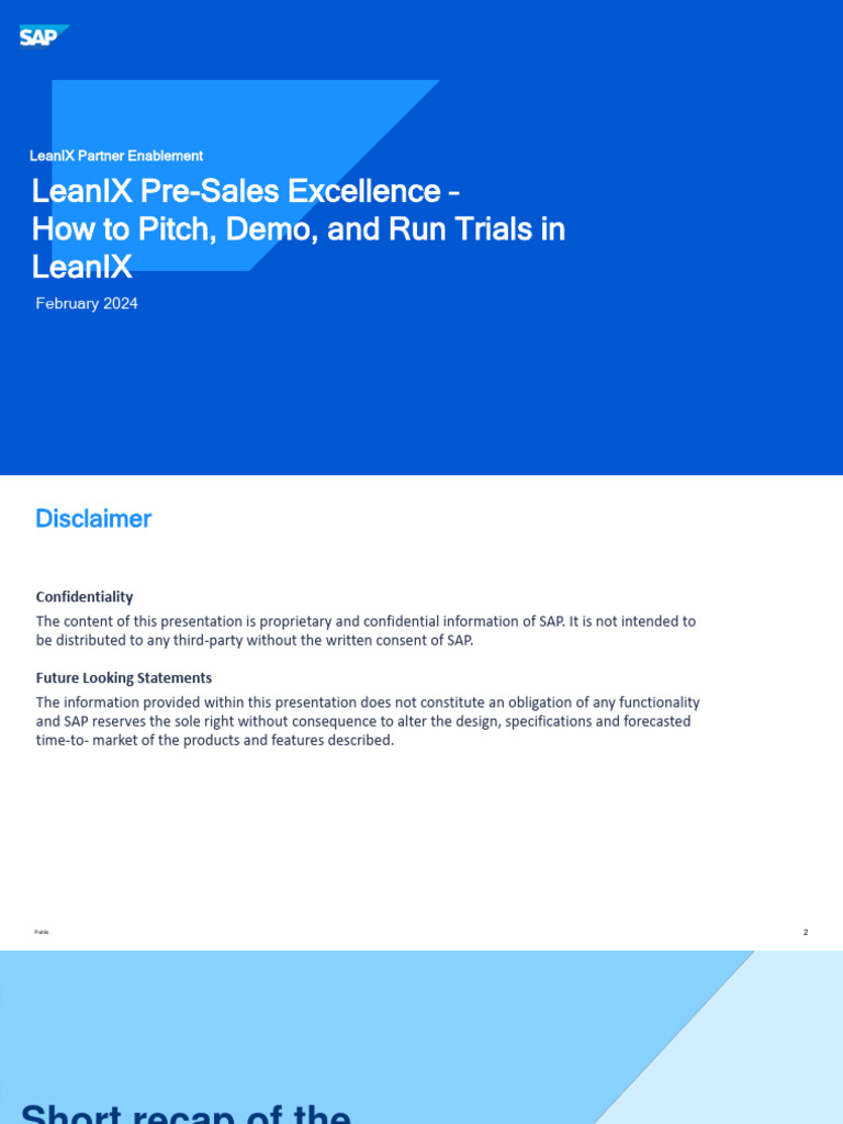 LeanIX Pre-Sales Excellence How To Pitch Demo and RUN | PDF ...