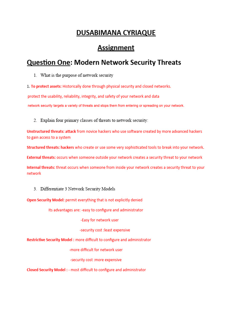 Network Security Ass Correction | PDF | Radius | Denial Of Service Attack