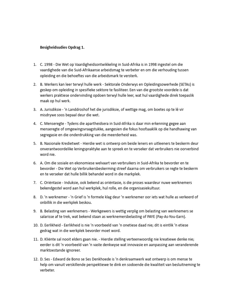 Besigheid Studies | PDF