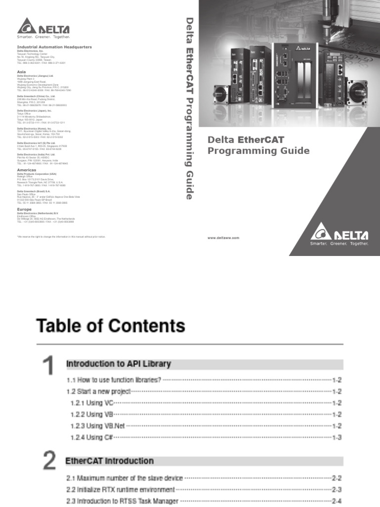 DELTA EtherCAT Program Guide | Download Free PDF | System Software ...