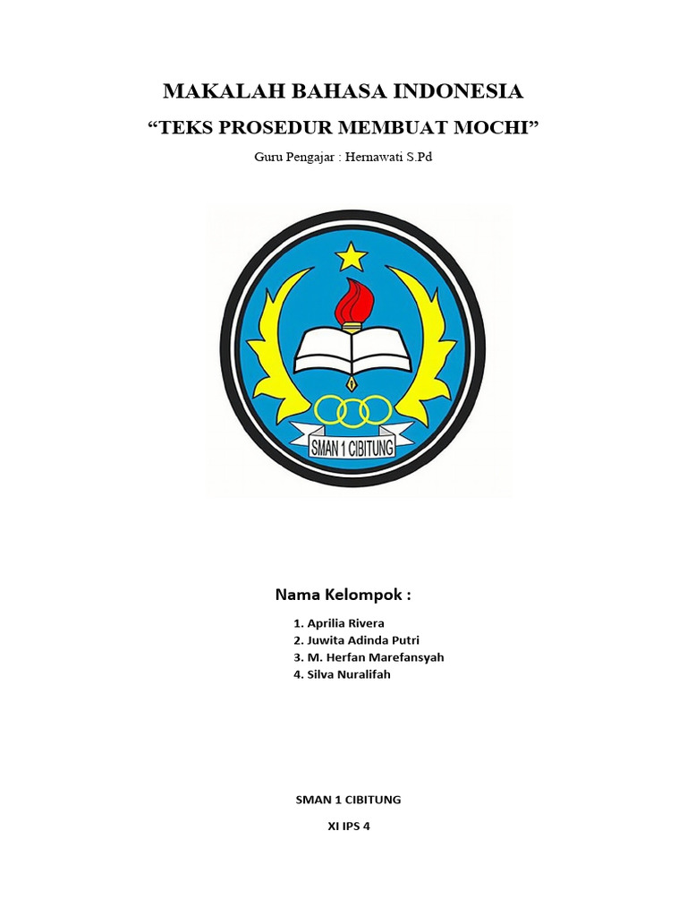 Makalah Bindo Kelompok Mochi | PDF | Pengembangan Diri