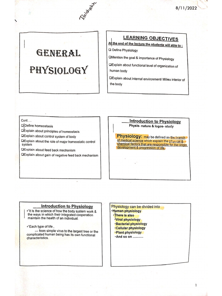 General Physiology | PDF