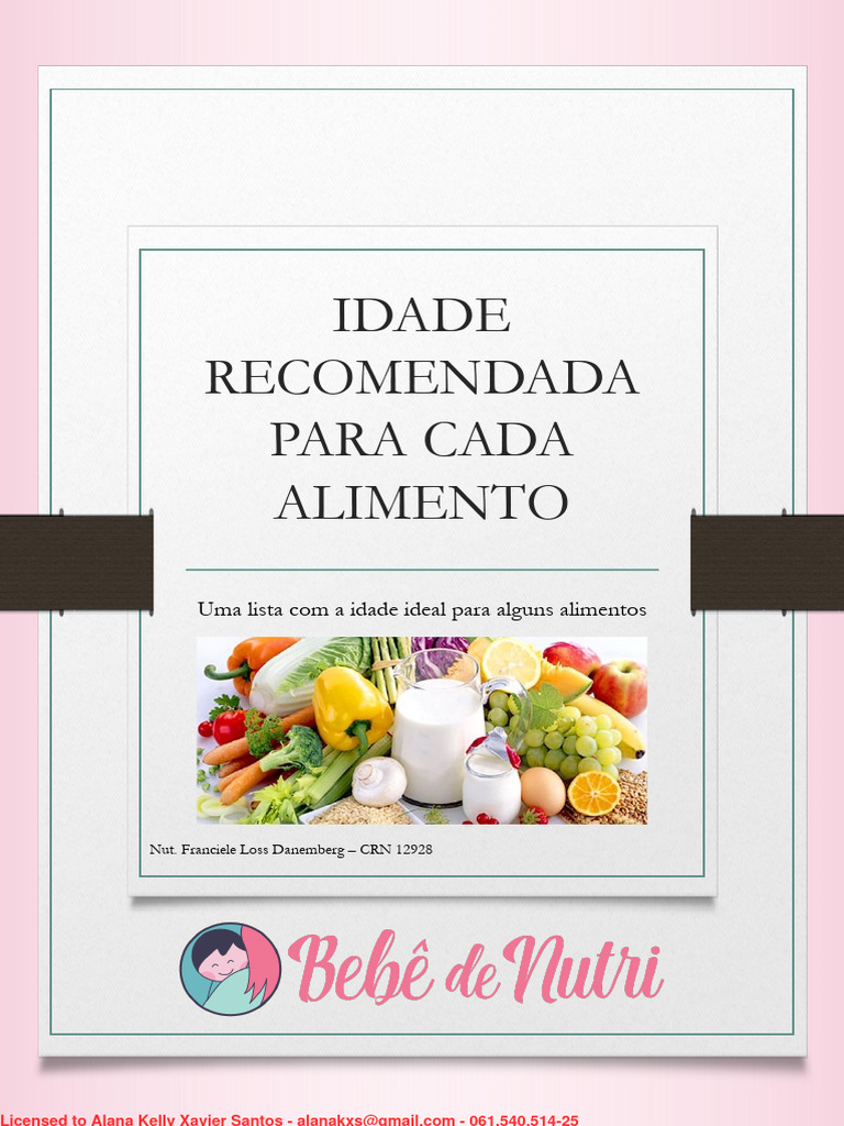 Ebook (5) Idade Recomendada para Cada Alimento | PDF | Chá | Alimentos