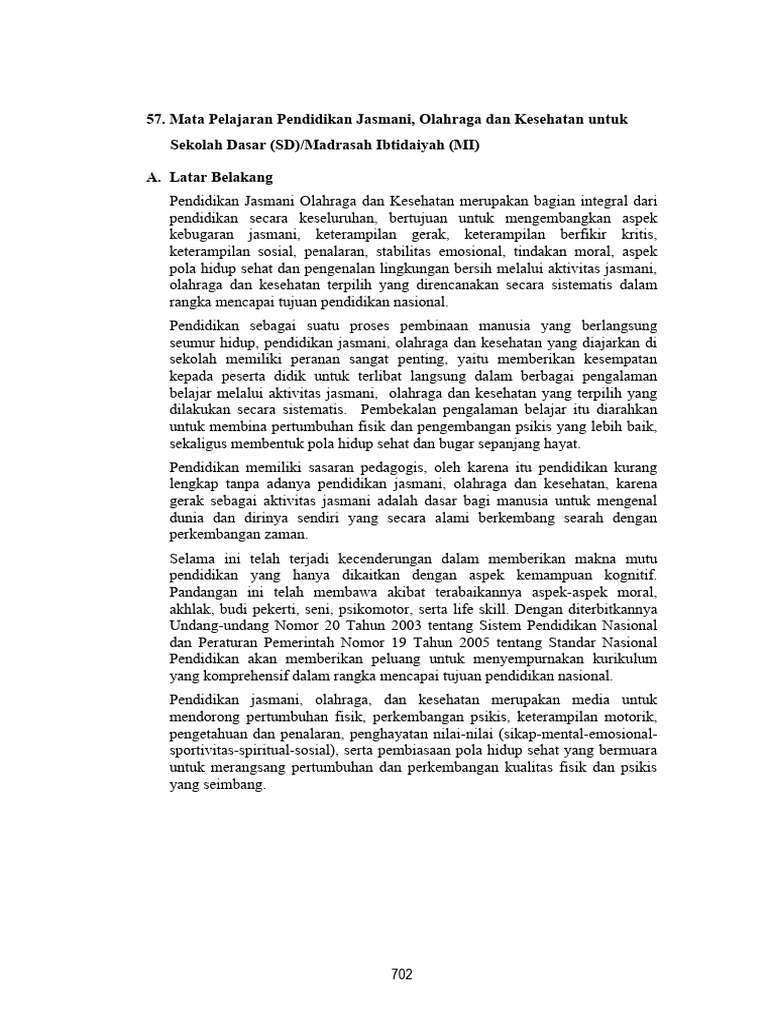 Penjas SD-MI | PDF | Karier & Perkembangan