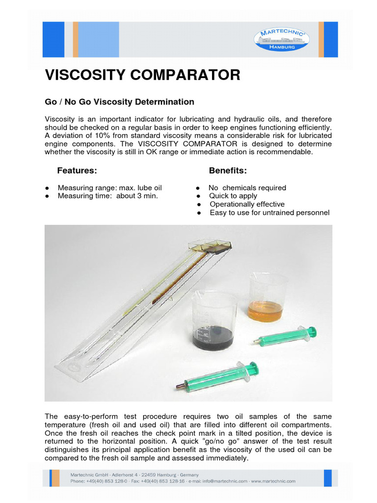 Viscosity Comparator | PDF
