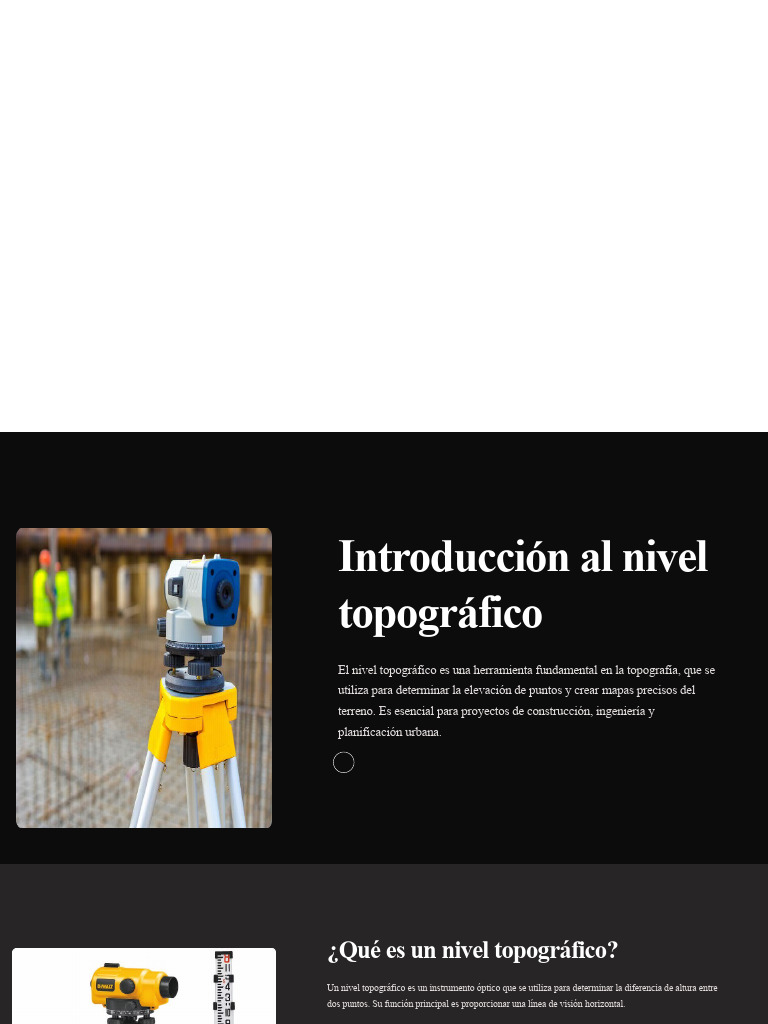 Introduccion Al Nivel Topografico 1 | PDF | Topografía | Cartografía