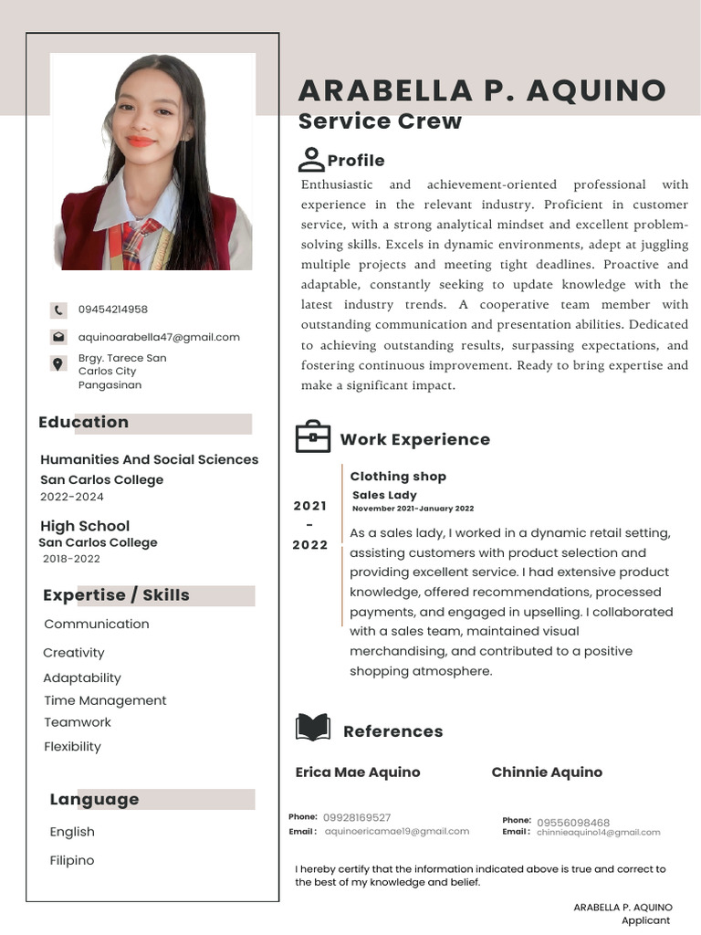 Simple Professional CV Resume PDF | PDF | Cognition | Cognitive Science