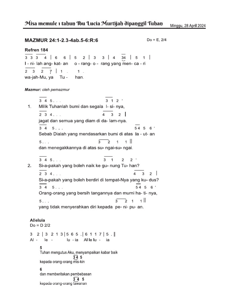 Mazmur 1th Simbok | PDF