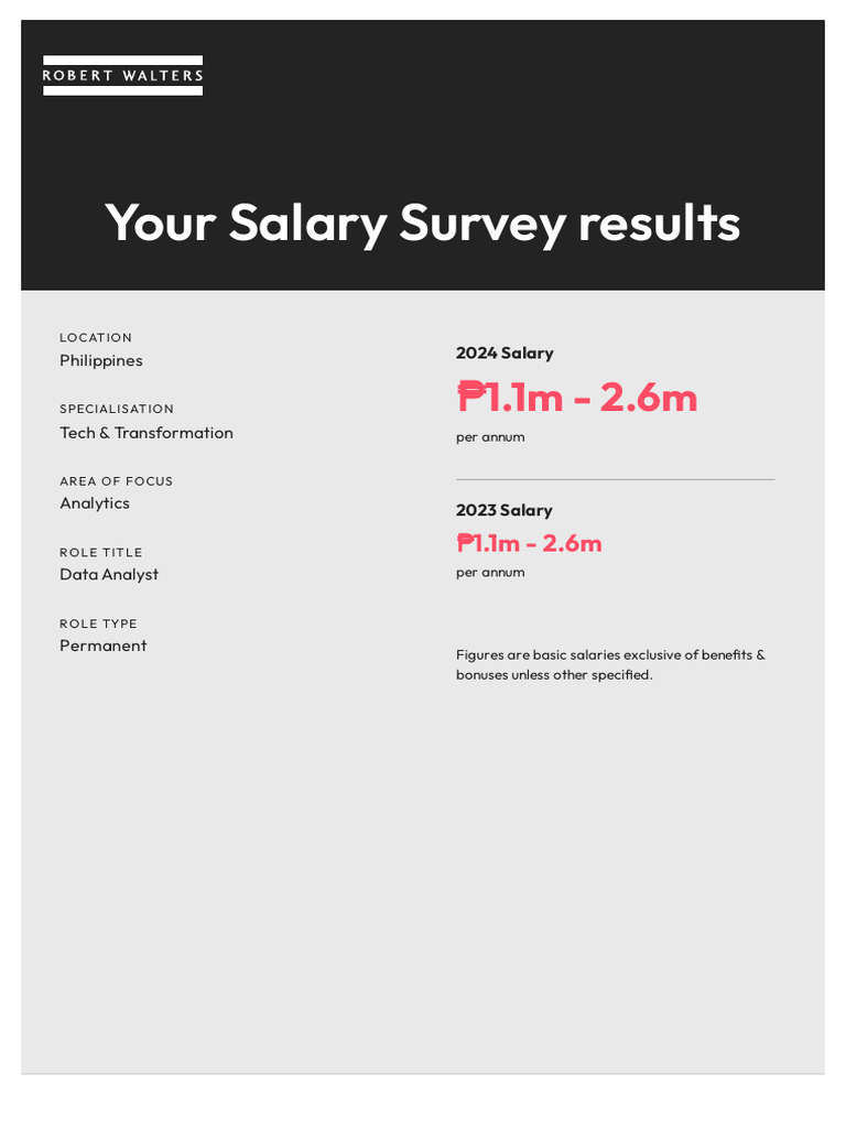 Robert Walters Salary Survey | PDF | Business | Information Technology