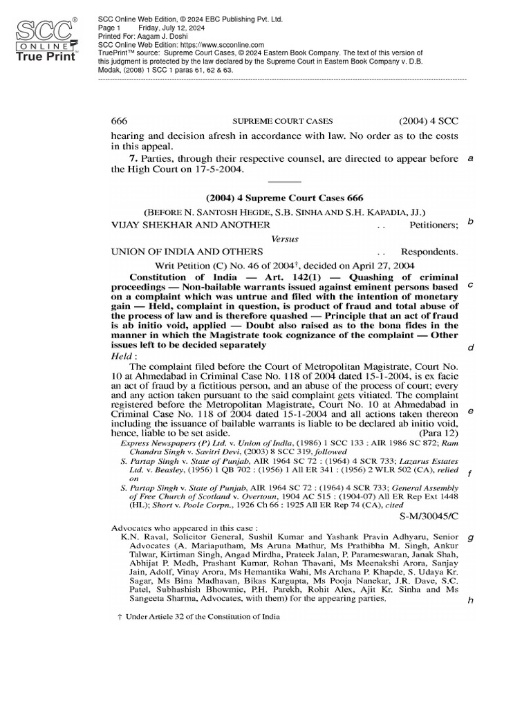 Modak 2008 SCC Judgment Analysis | PDF | Justice | Crime & Violence