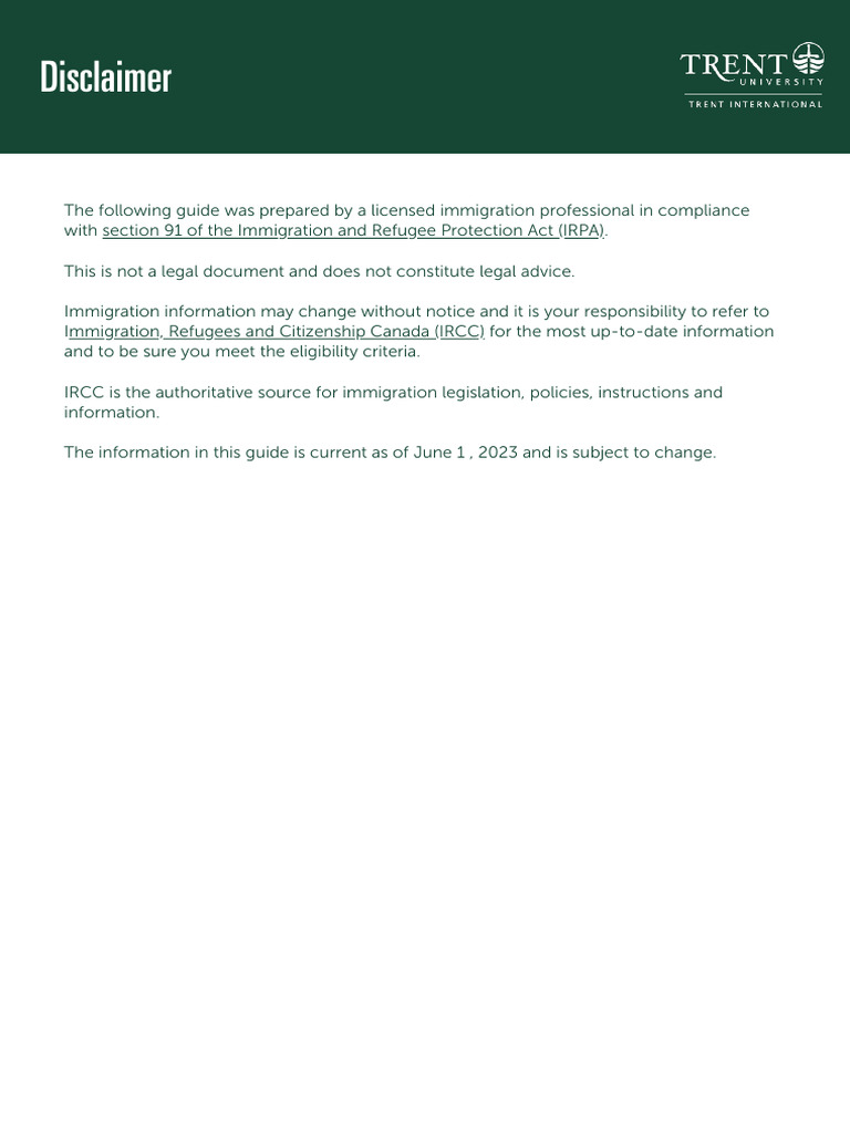 Disclaimer | PDF | Travel Visa | Internship