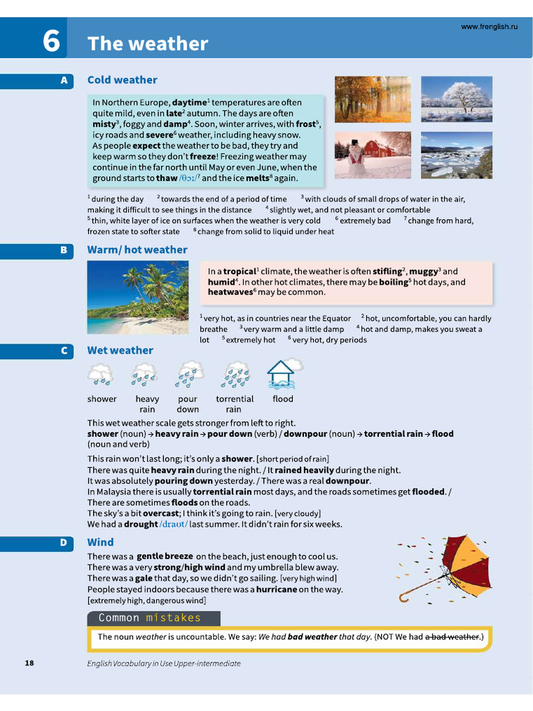 The Weather Vocab | PDF