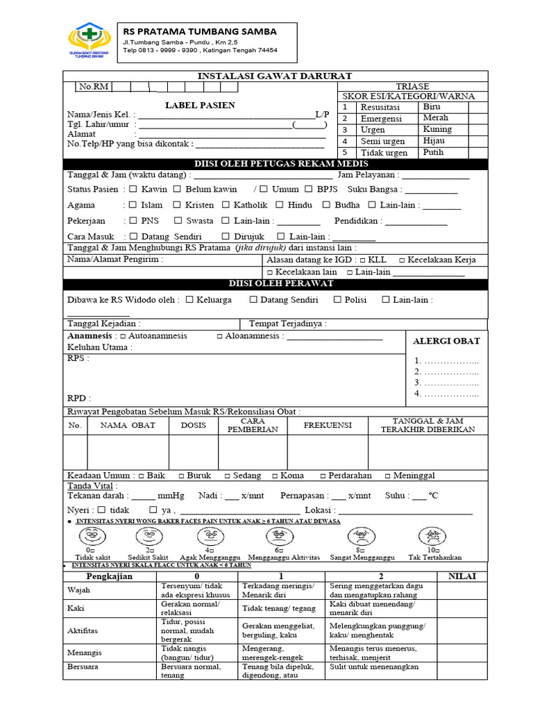 Format Identifikasi Pasien | PDF
