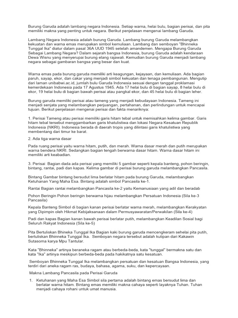 Materi Simbol Burung Garuda | PDF | Ilmu Sosial | Sains & Matematika