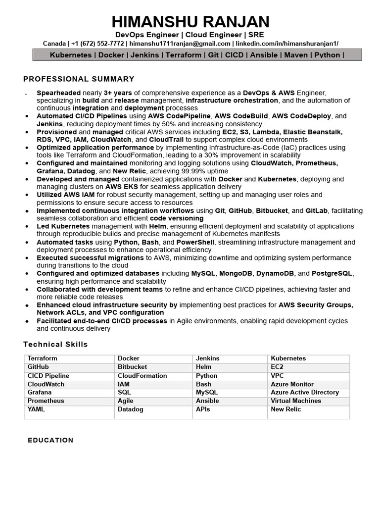 ATS Resume Template Executive Resume 2 | PDF | Cloud Computing | Computer Network
