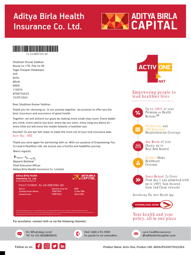 Empowering People To Lead Healthier Lives: Activ One - NXT | PDF ...