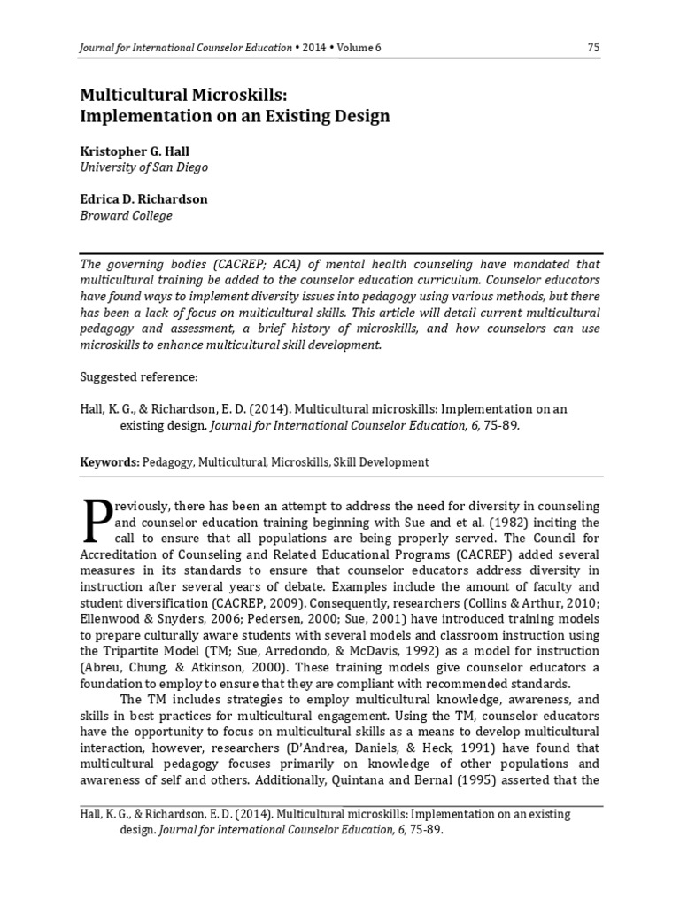 Multicultural Microskills | PDF | Counseling Psychology | School Counselor