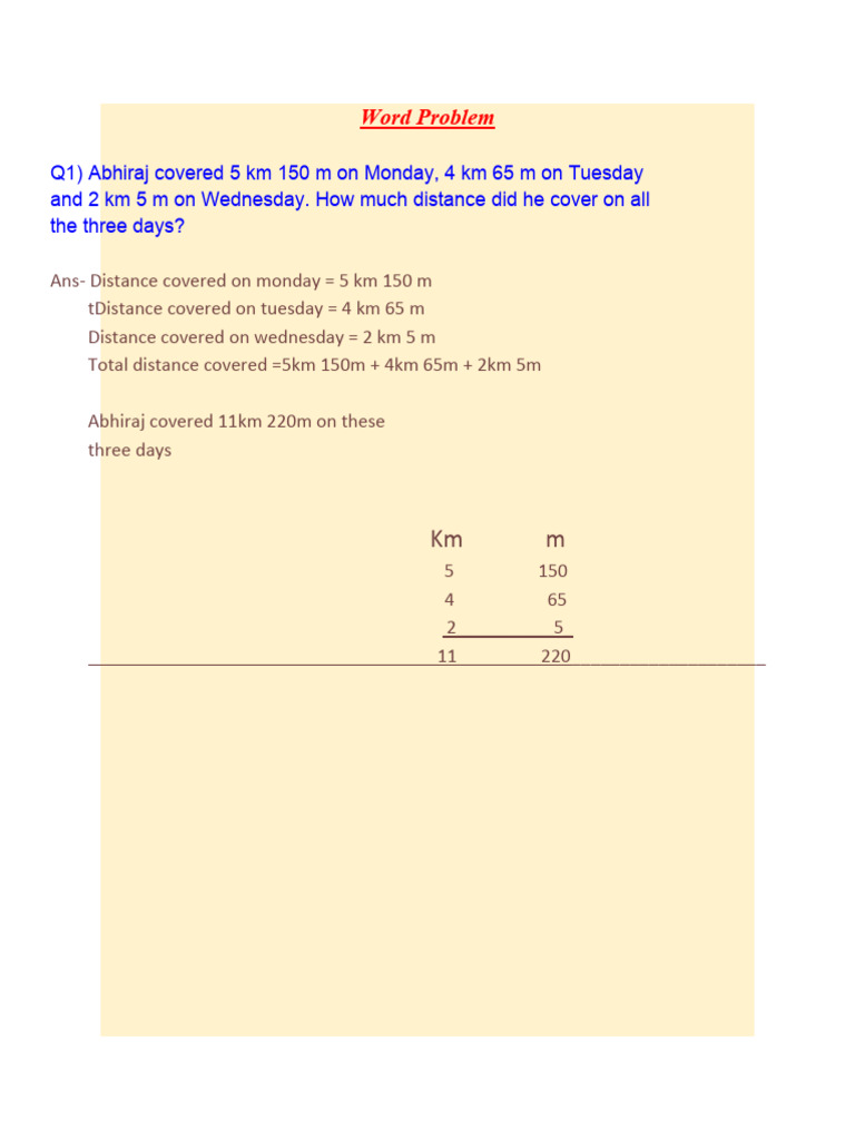 Math Word Problem Solution | PDF