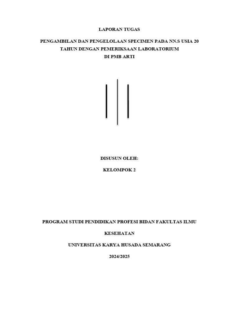 Pengelolaan Specimen Laboratorium Bidan | PDF | Sains & Matematika