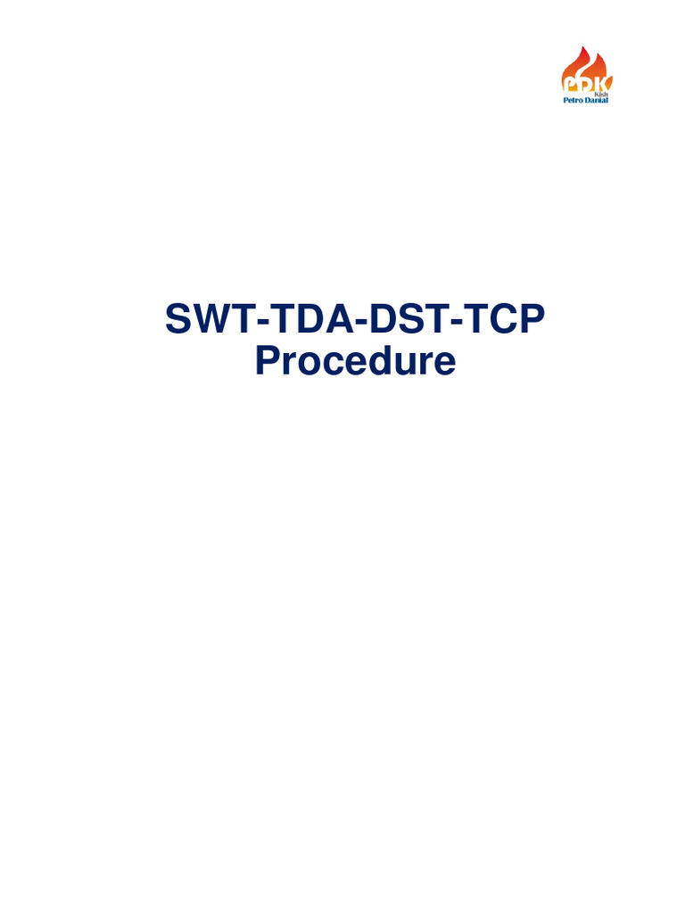 06-SWT-TDA-DST-TCP Procedure | PDF | Casing (Borehole)