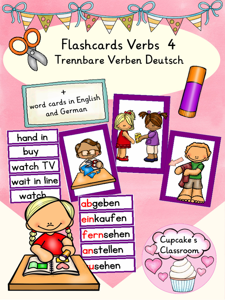 Flashcards Verbs 4 Trennbare Verben | PDF | Language Arts & Discipline