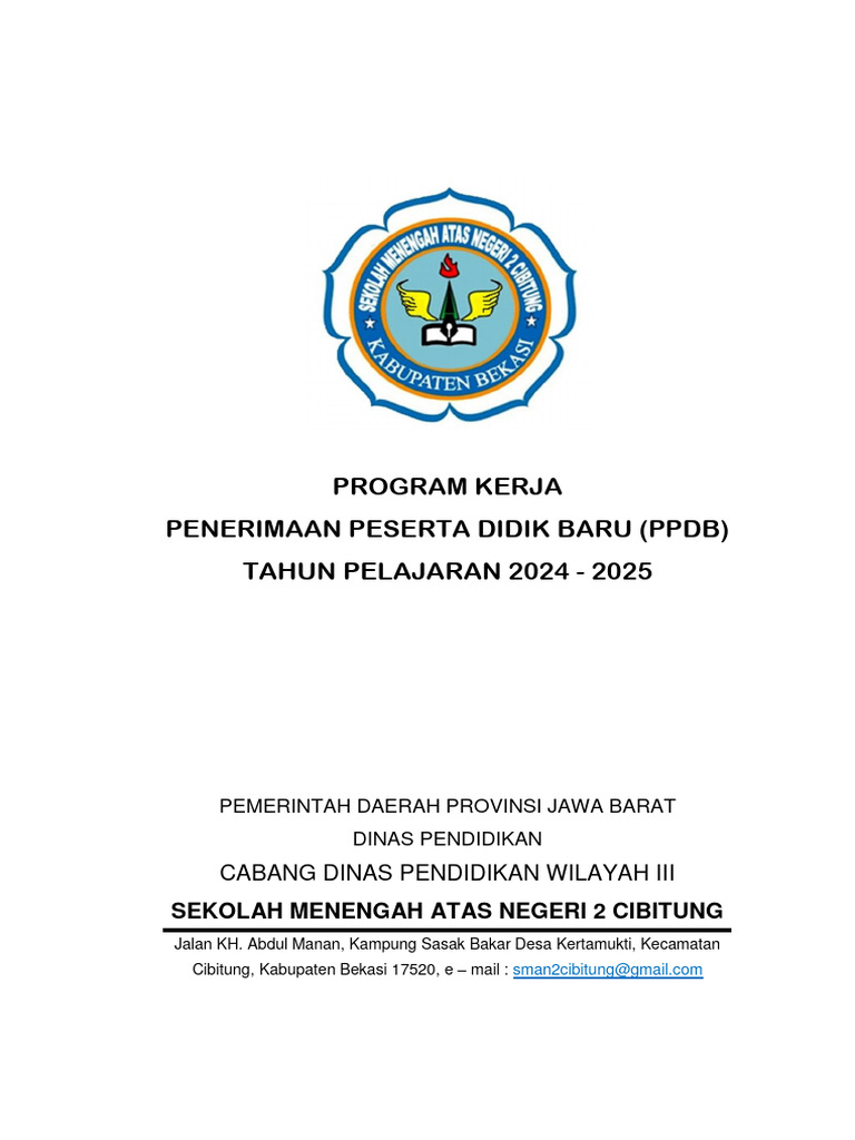 Program Kerja PPDB 2024 2025 | PDF | Karier & Perkembangan | Bisnis