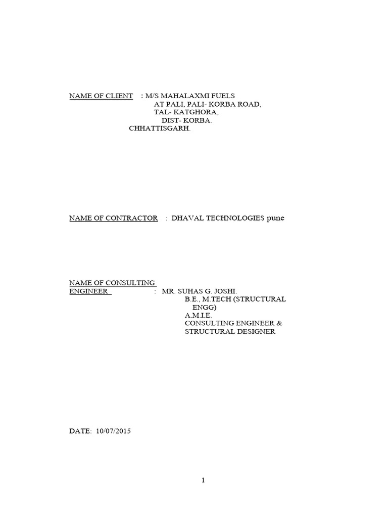 Petrol Pump Design Calculations | PDF | Civil Engineering | Mechanical ...
