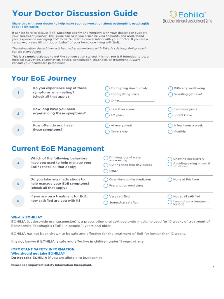 Eohilia Talking to Your Doctor Guide (5) | PDF