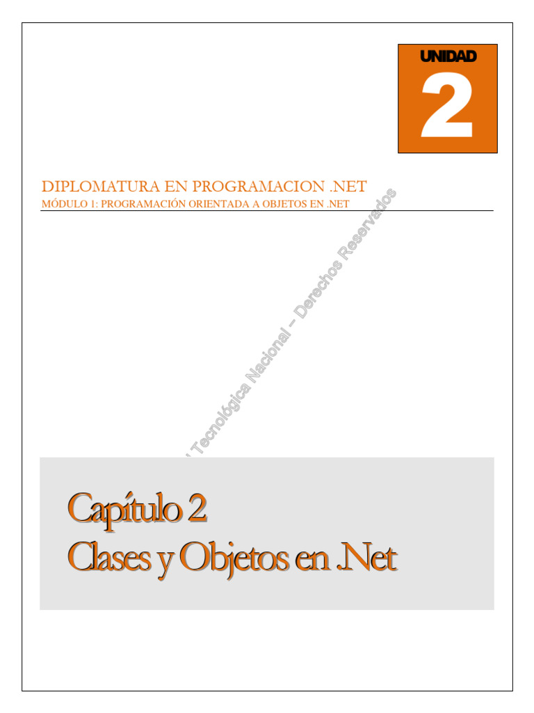 DPN Poo en Net Modulo 1 Unidad 02 Capítulo 2 Ejercicios | PDF | Objeto (informática ...