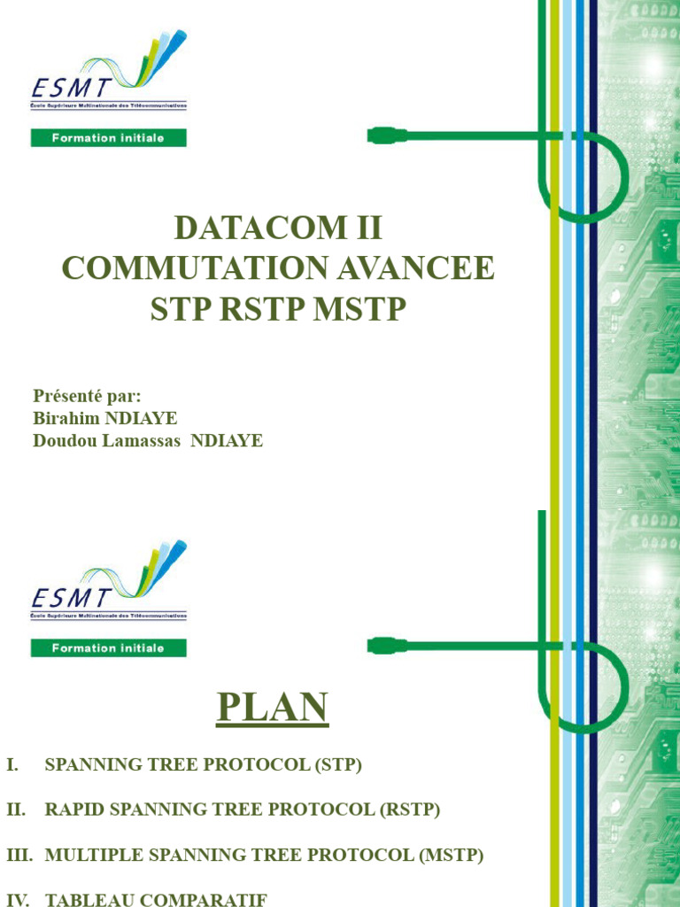 Commutation Avancée: STP, RSTP, MSTP | PDF | Standards de télécommunication | Ingénierie ...