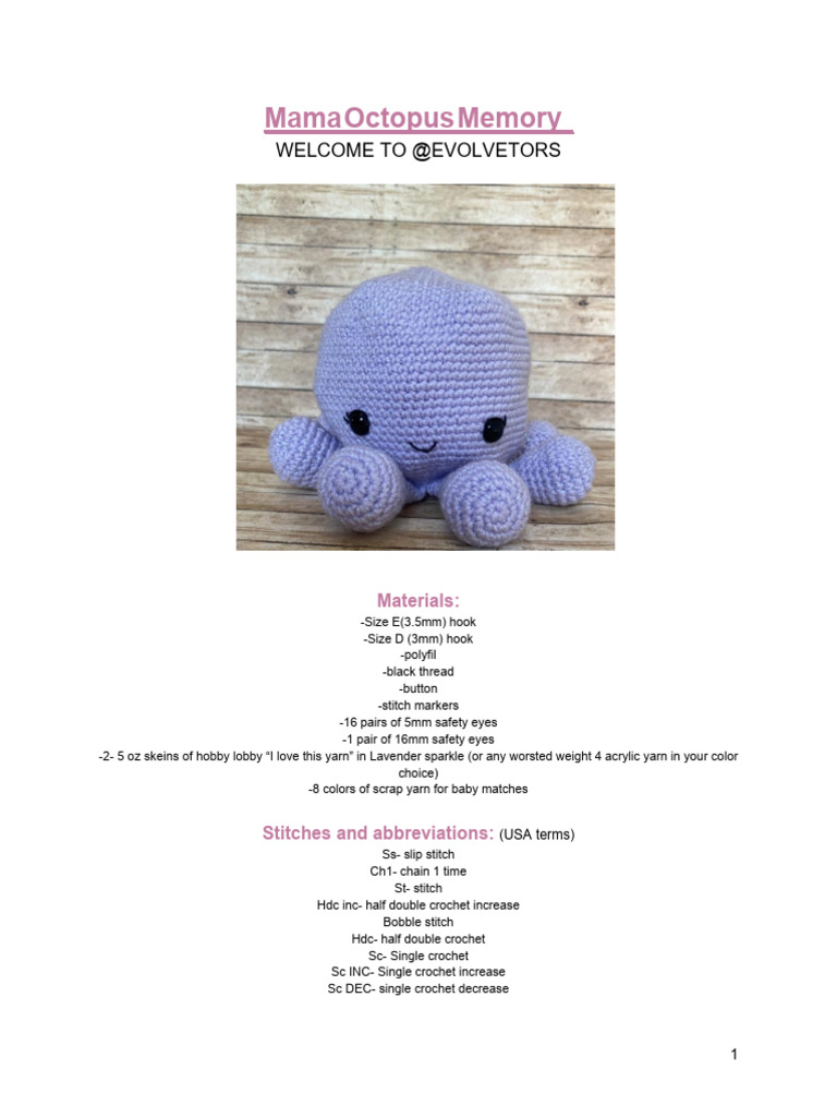 English Octo | PDF | Crochet | Yarn