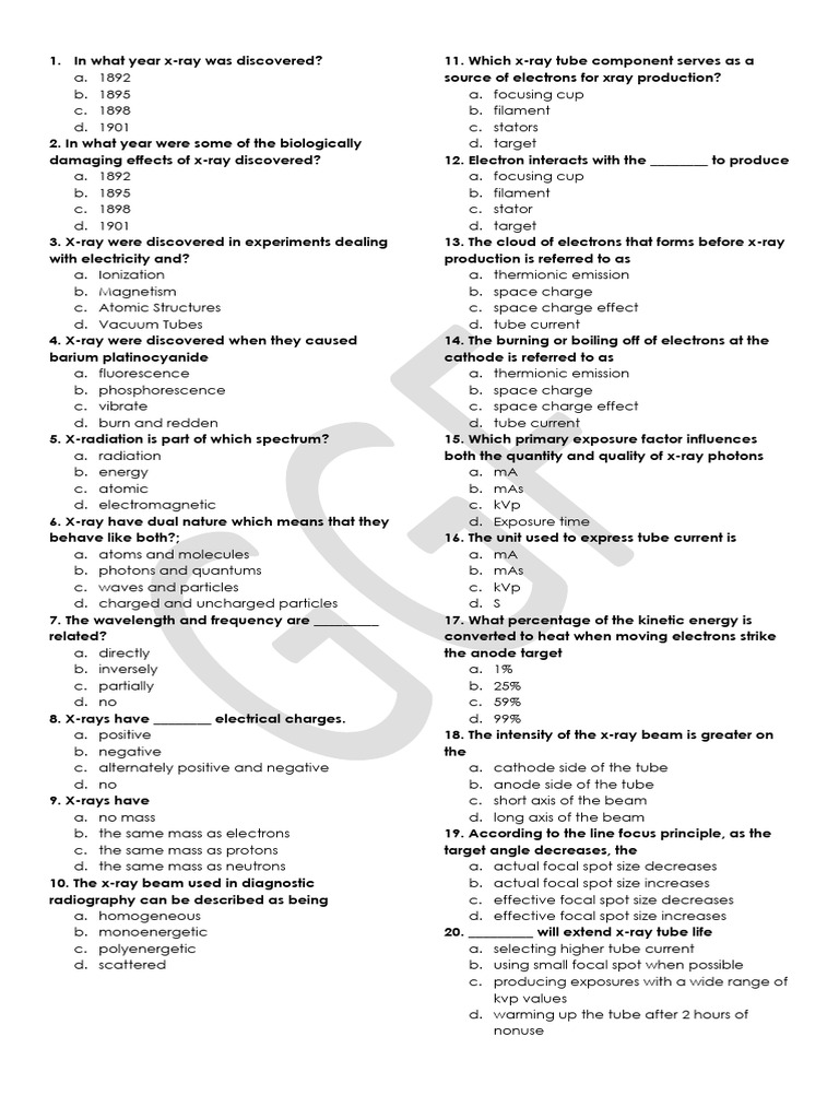 Mock e | PDF | X Ray | Electron