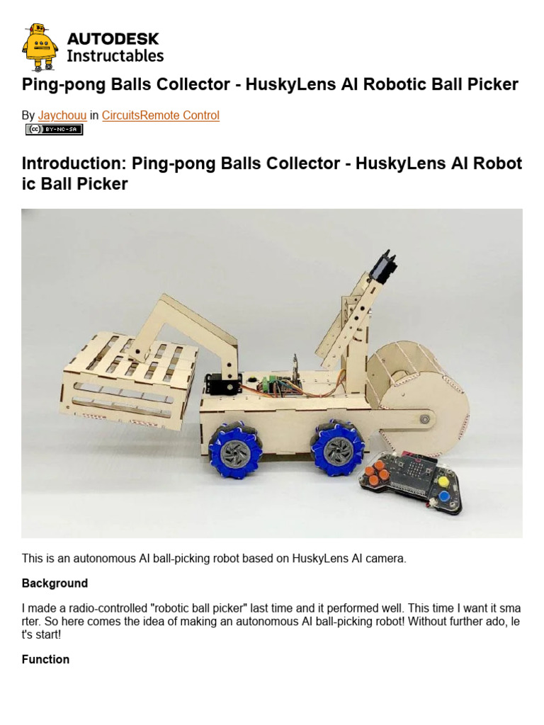 Ping-Pong Balls Collector - HuskyLens AI Robotic Ball Picker: 4 Steps (With Pictures ...