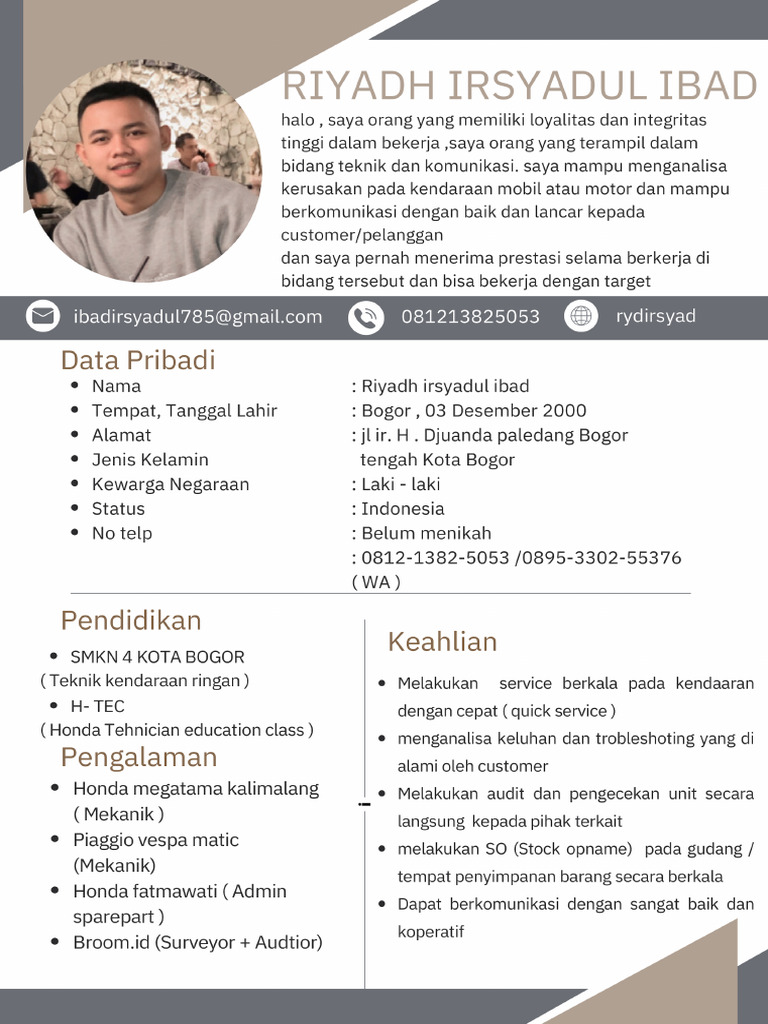 CV Terbaru Riyadh 2024 | PDF