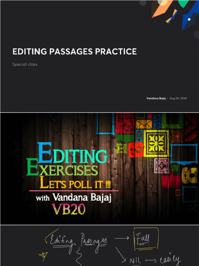Editing Passages Practice With Anno | PDF
