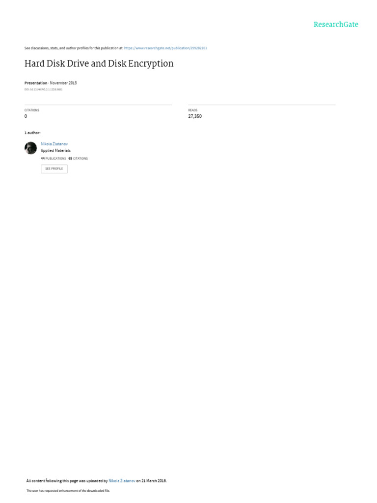Hard Disk Drivesand Disk Encryption | PDF | Hard Disk Drive | Solid ...