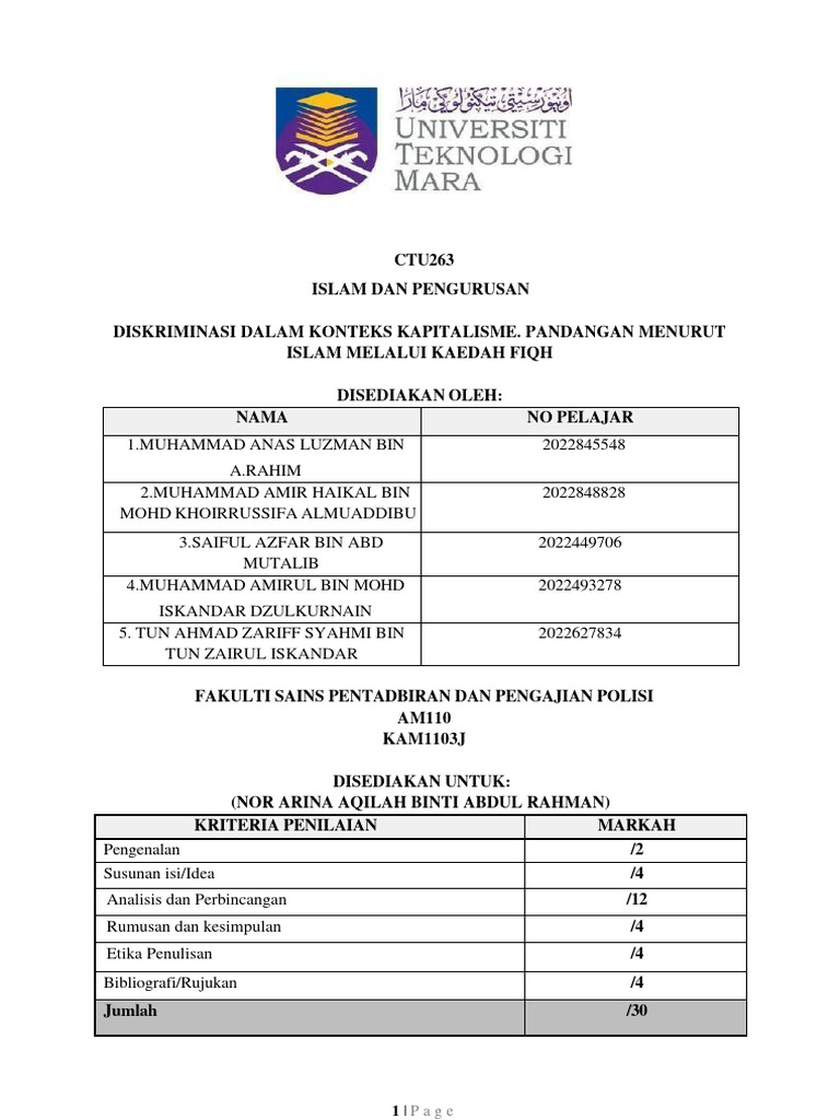 Kertas Kerja Ctu | PDF | Ilmu Sosial