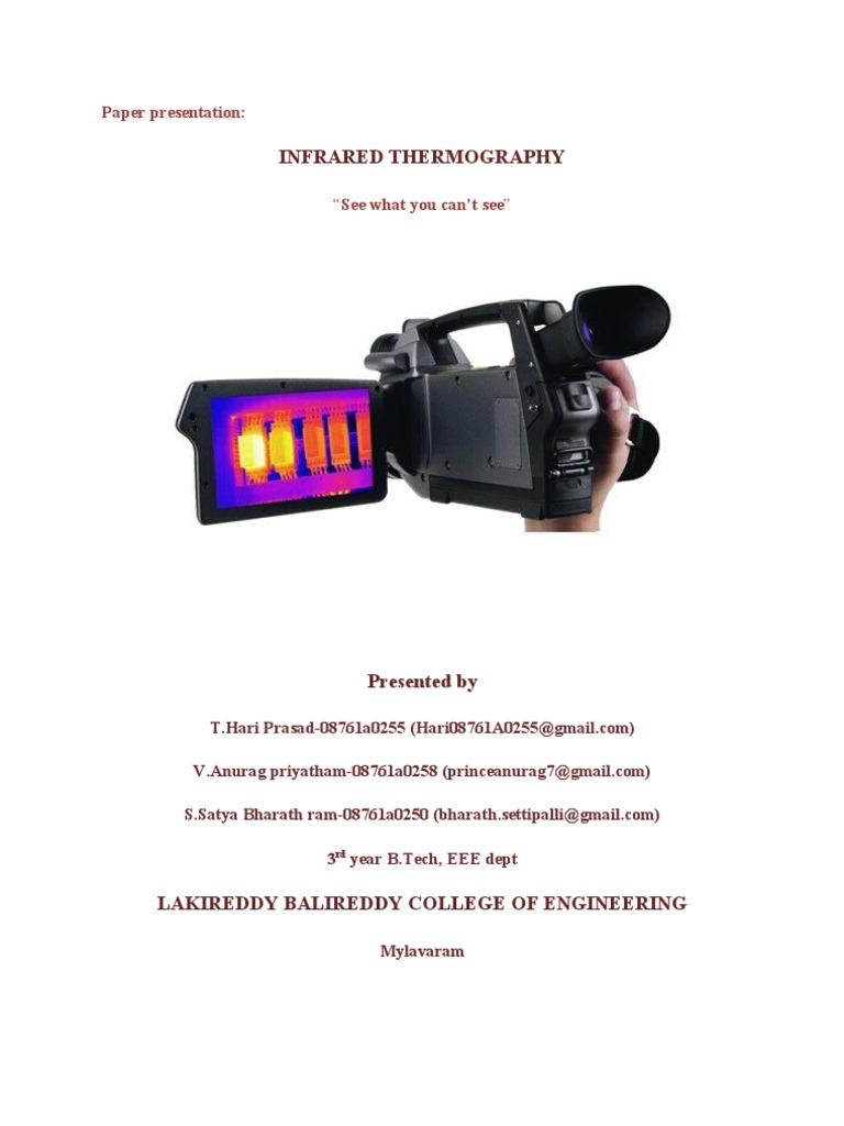 Infrared Thermography 1 | Download Free PDF | Thermography | Infrared