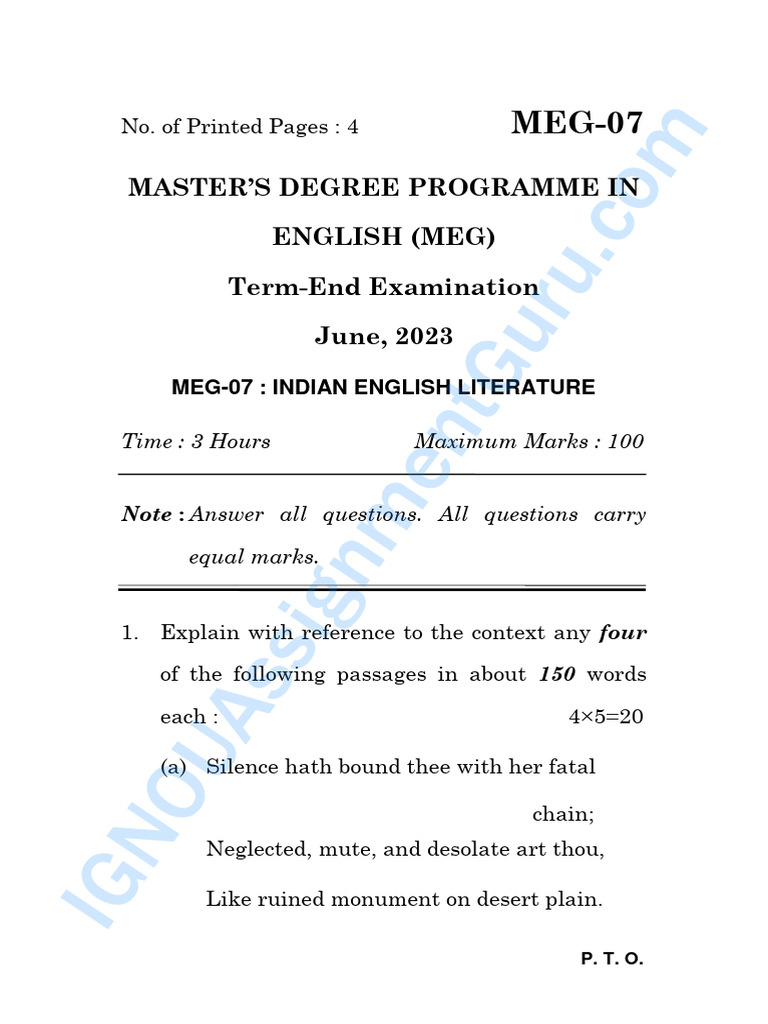 June - 2023 MEG-07 | PDF