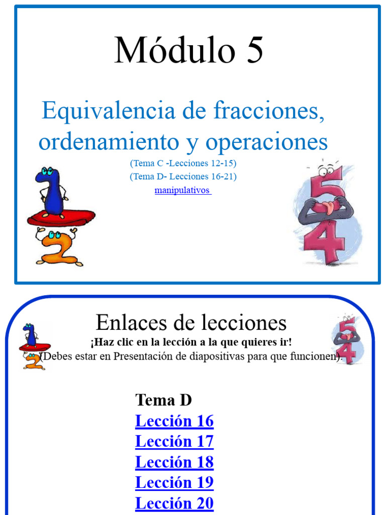 4to Grado - Modulo 5 Tema C y D | PDF | Matemáticas | Notación Matemática