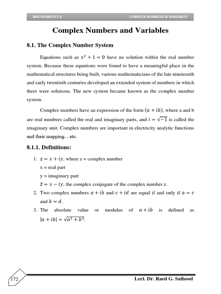 Math 8 | PDF | Complex Number | Function (Mathematics) Math 8 | PDF | Complex Number | Function (Mathematics)