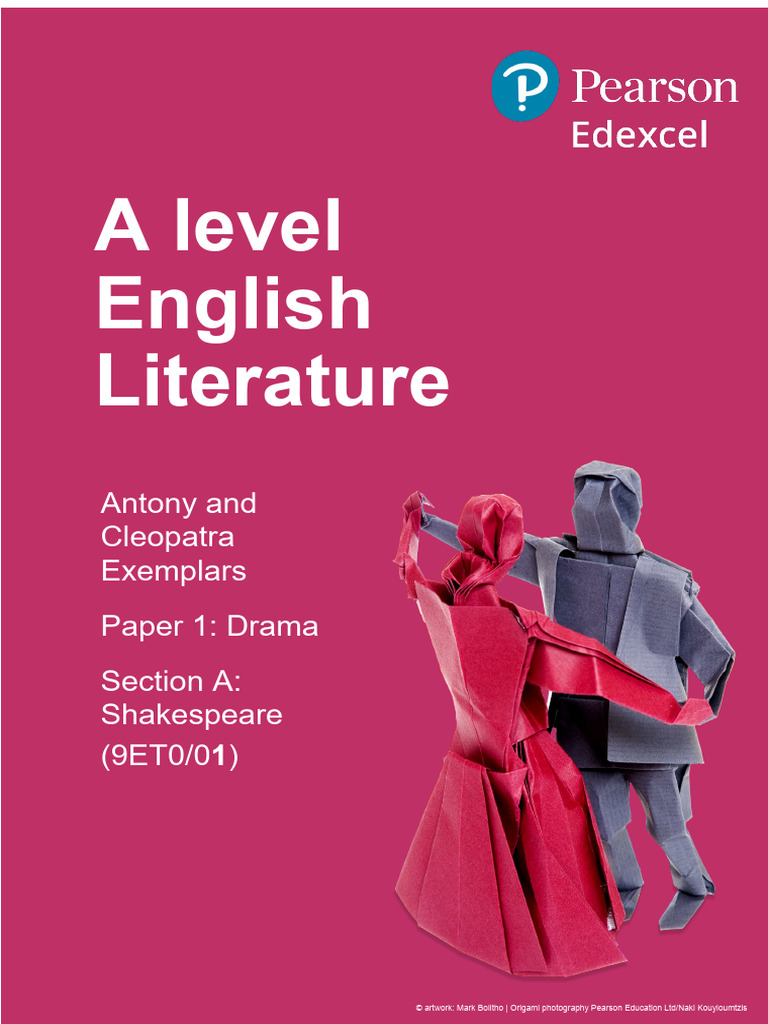 9ET0 01 A Level Eng Lit Ant & Cleo Exemplars | PDF | Cleopatra | Mark Antony