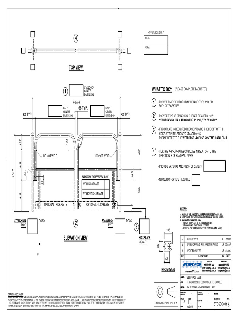 (STD SCG 004 r5) Standard Self Closing Gate - Double | PDF